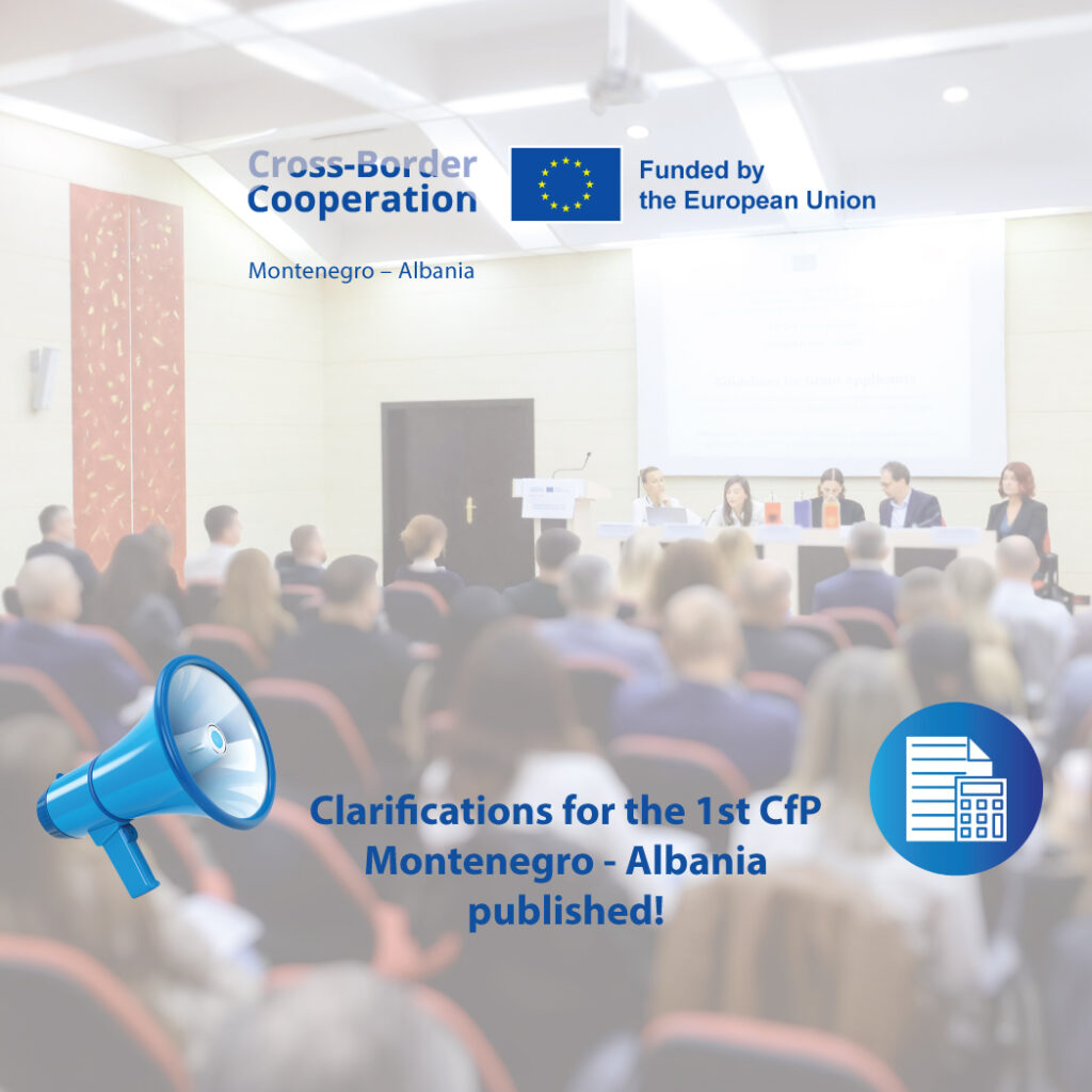Clarifications for the 1st CfP IPA Cross-Border Cooperation Programme ...